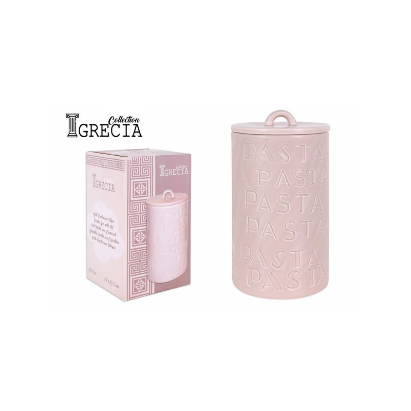 Dolomite Grecia Bote Pasta con Tapa, Cerámica, Multicolor, 14 x 23.5 cm ...