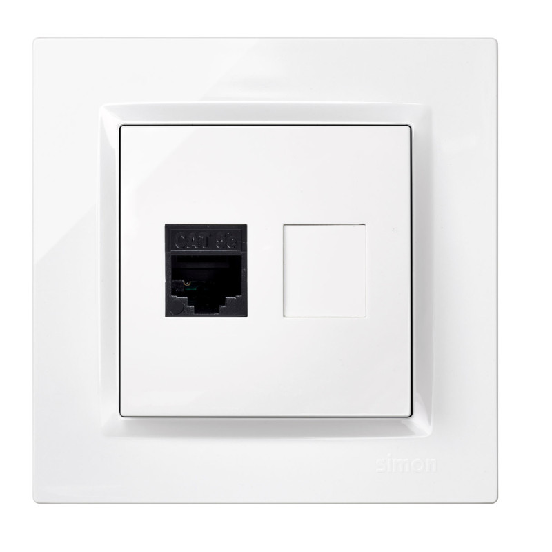 Base Ethernet Rj45 Empotrar Bl Serie 10 Simon - Masferreteria