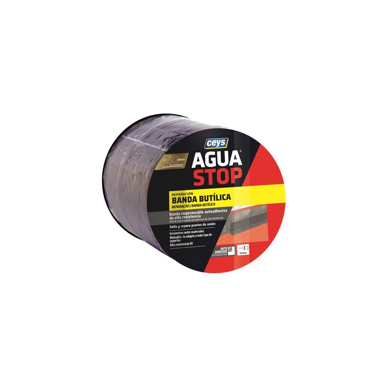 Banda Butilica Impermeable Aguastop 10 M X 15 Cm Gris - Masferreteria