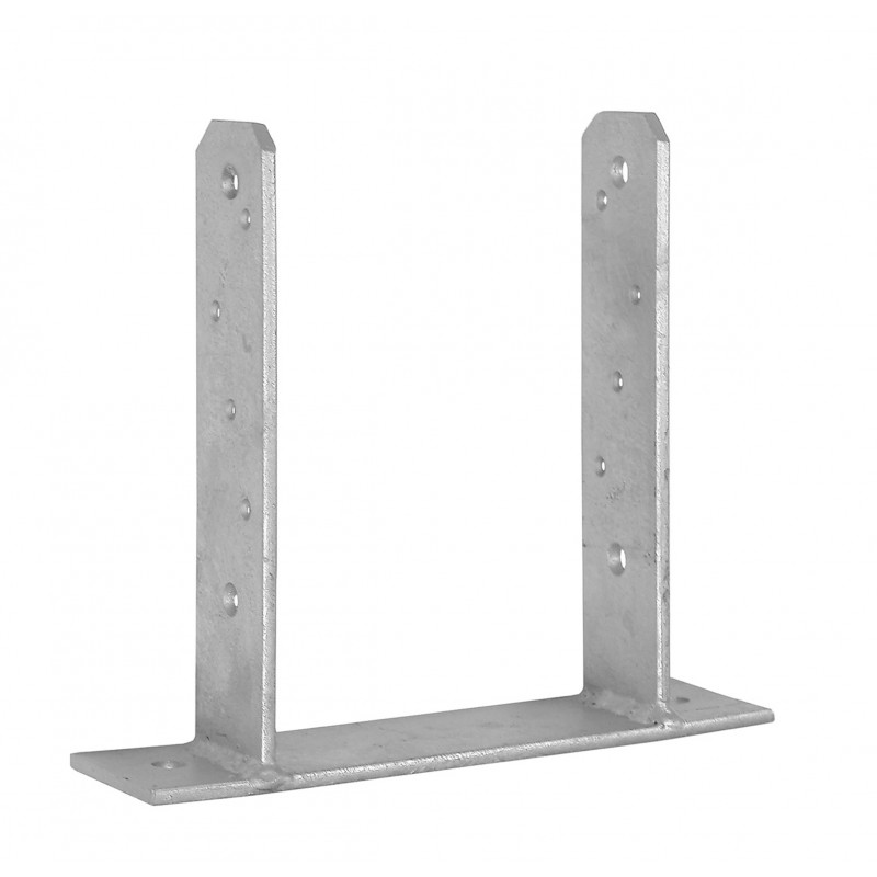 Base de Soporte para Postes de 70 mm galvanizada con Perno - Masferreteria